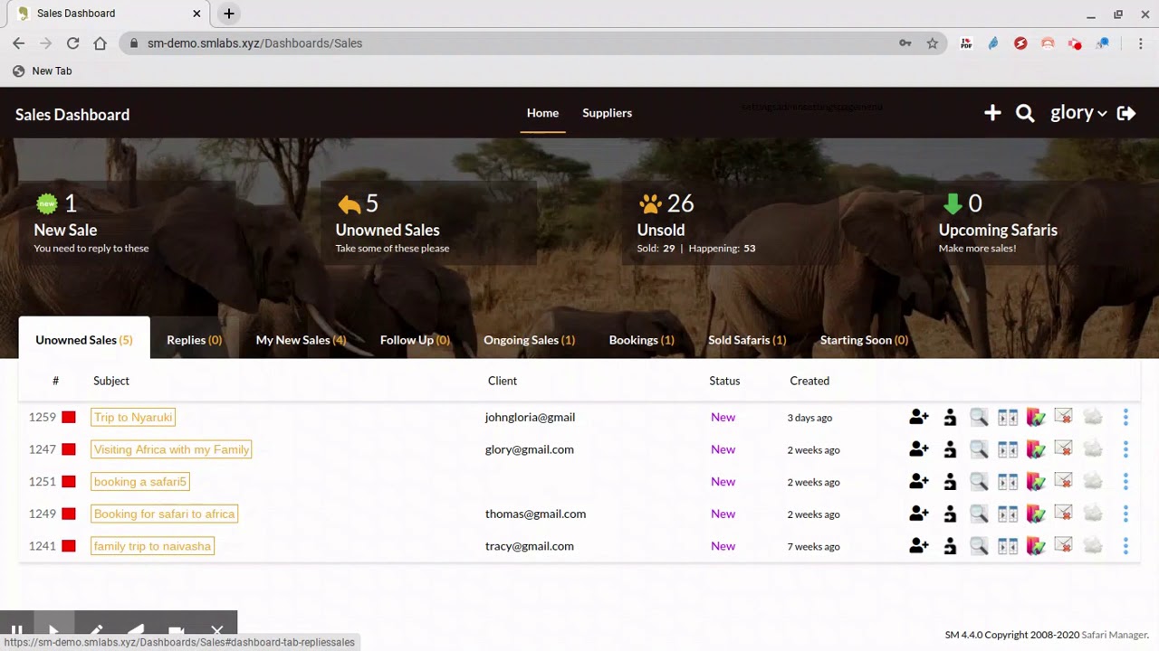 The Safari Manager Dashboard - YouTube