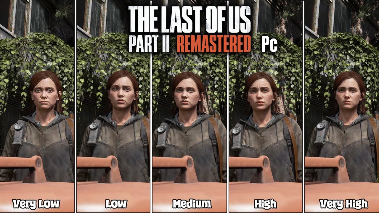 The Last of Us Part 2 Pc Graphics Comparison Very Low vs Low vs Medium ...
