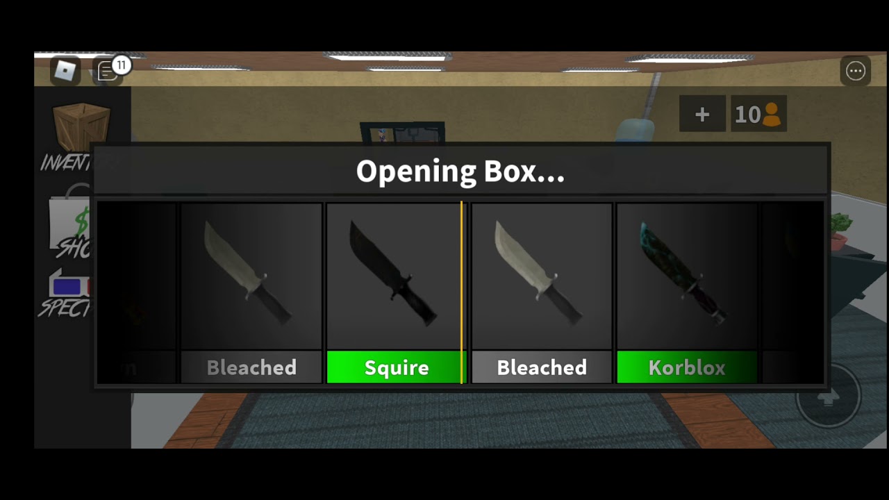 Roblox Murder Mystery 2 Knife Box #4 Unboxing part 1 - YouTube