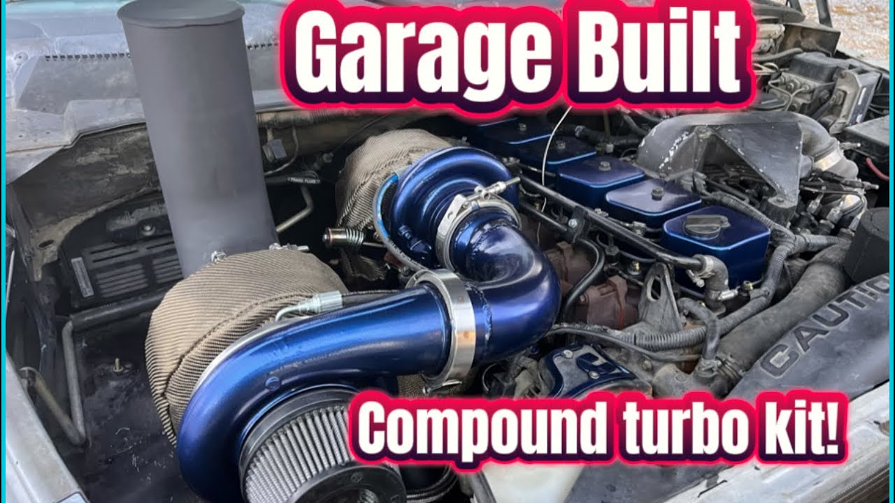 Compound turbo cummins kit built in my garage - YouTube