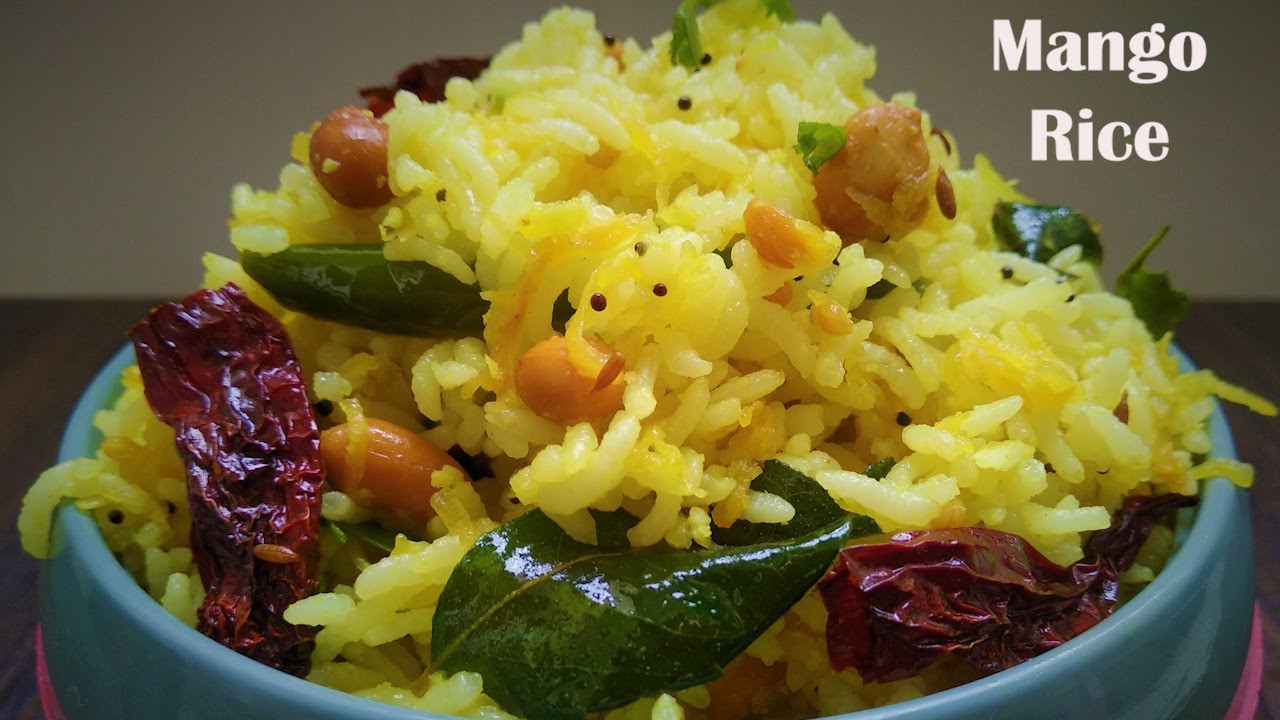 Mango rice / Mavinakayi chitranna / Raw Mango Rice / ಮಾವಿನಕಾಯಿ ...