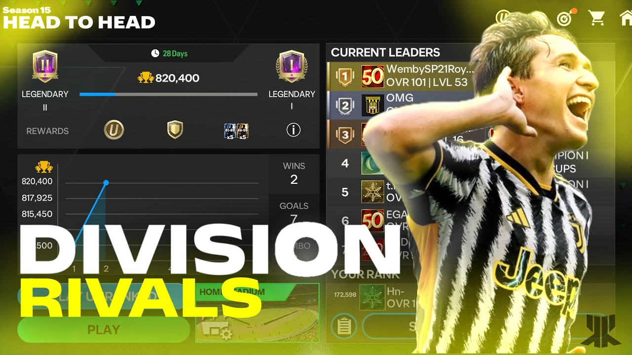 DIVISION RIVALS!! Head To Head Rank (Legendary II) - Fc Mobile 24 - YouTube