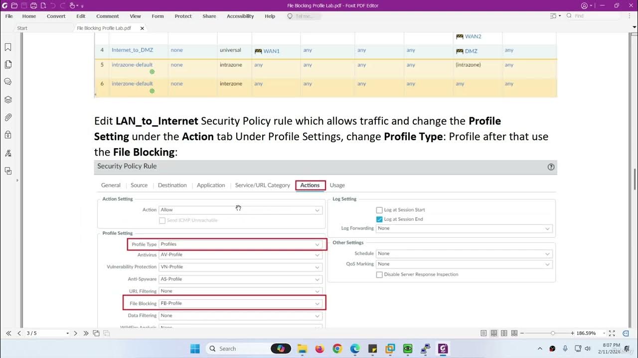 Palo Alto Firewall - File Blocking Profile Lab - YouTube