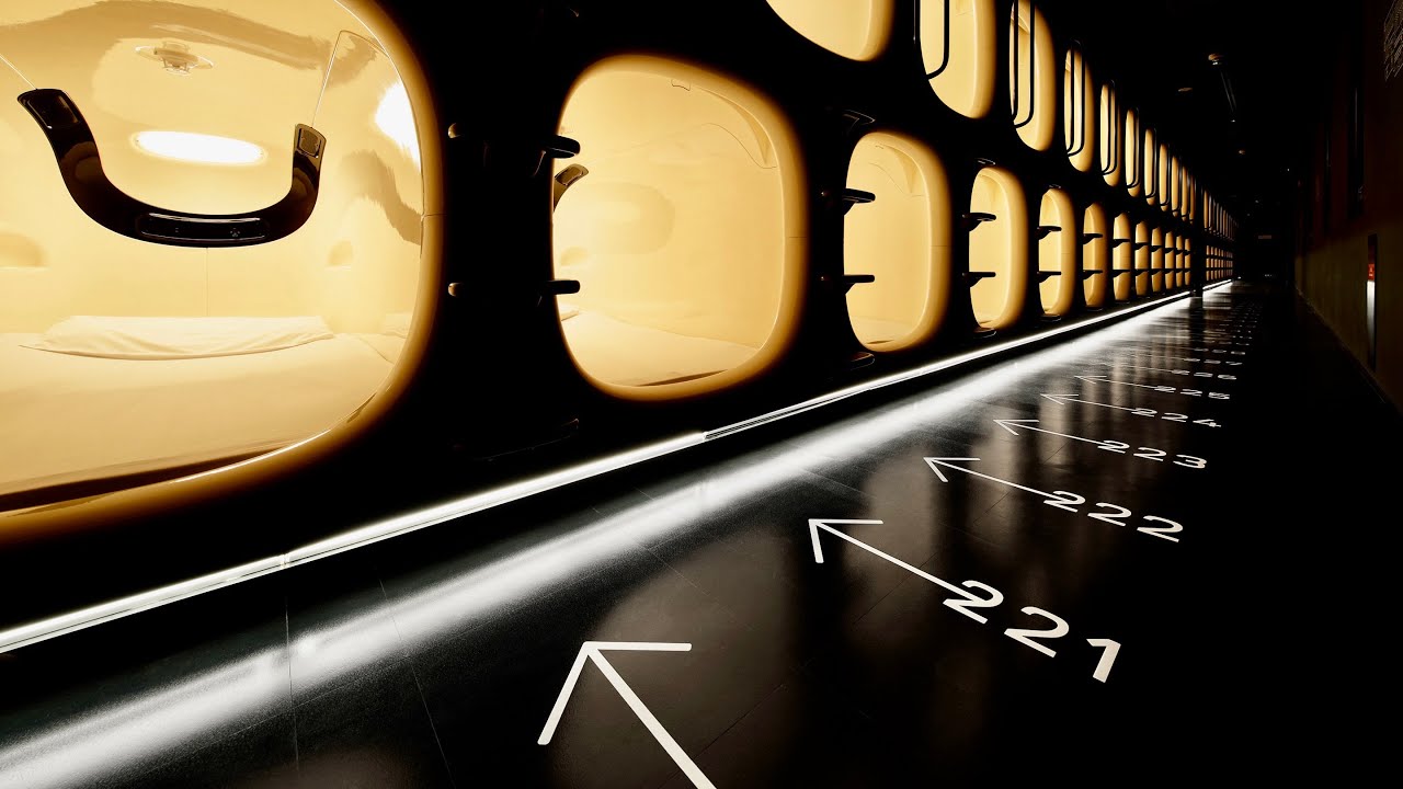 Mysterious Capsule Hotel like Spaceship - YouTube