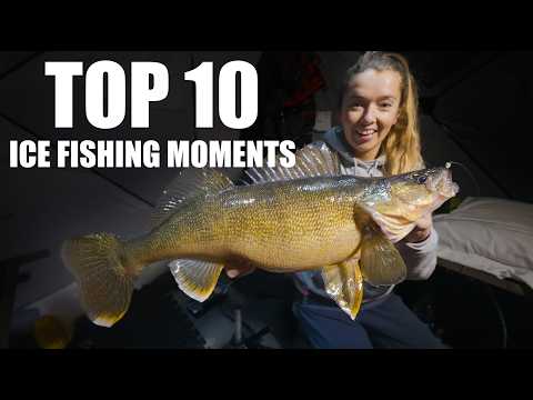 Top 10 Ice Fishing Catches! (Huge Fish)
