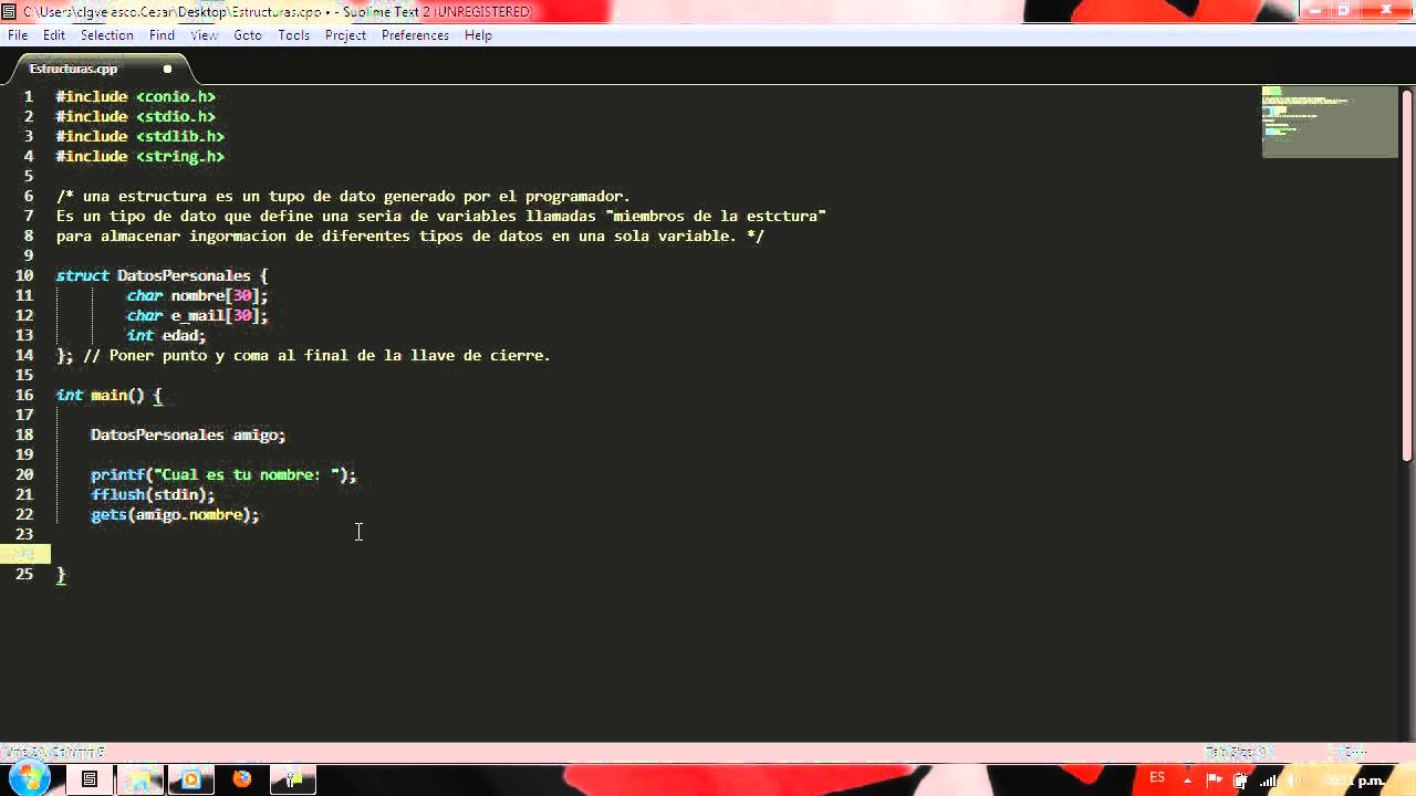 Tutorial C 27 Estructuras Struct Youtube