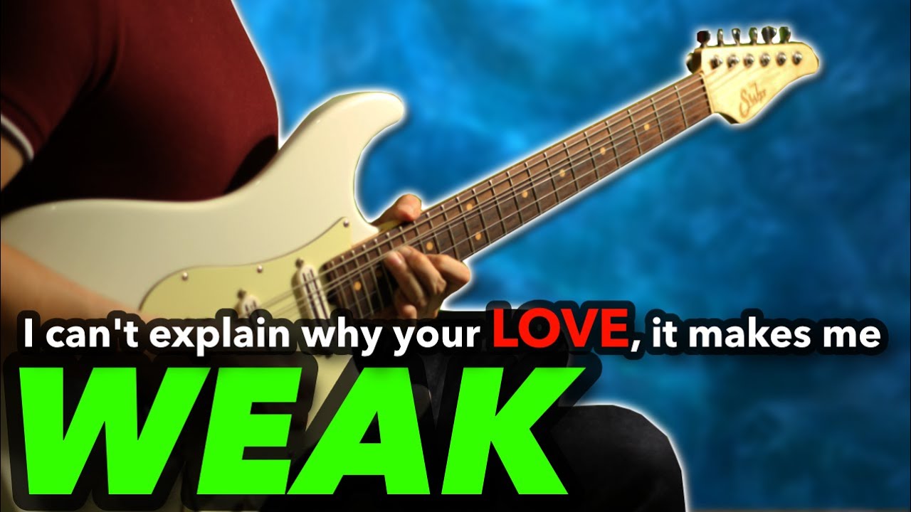 WEAK female key SWV Instrumental guitar karaoke cover with lyrics - YouTube