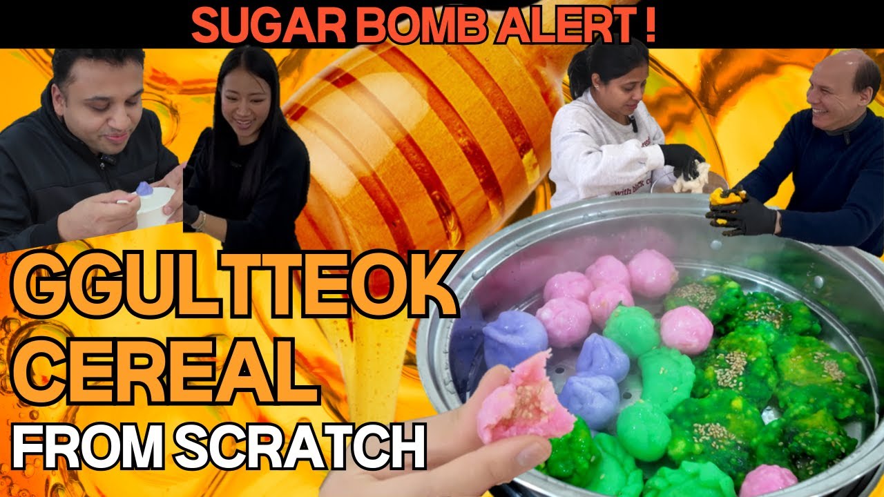 Making Viral Ggultteok Cereal from Scratch! 🍯 - YouTube