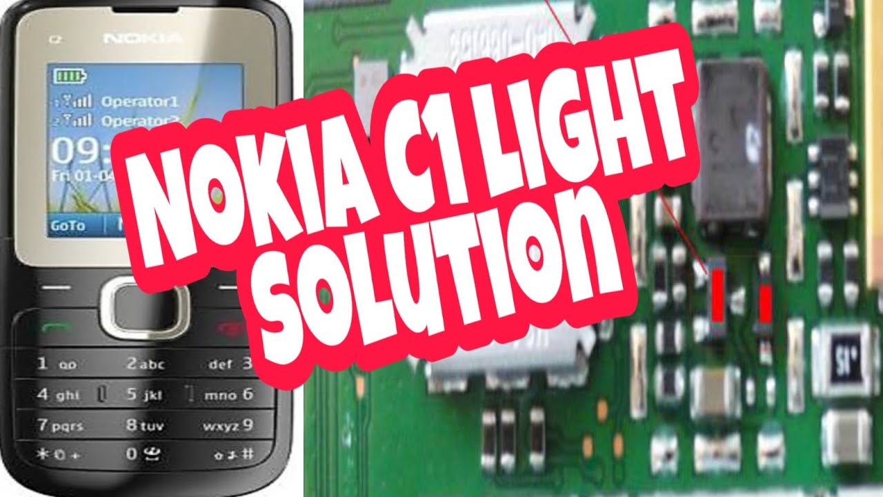 Nokia C1 / C2 display light solution l display light ways l jumpers ...