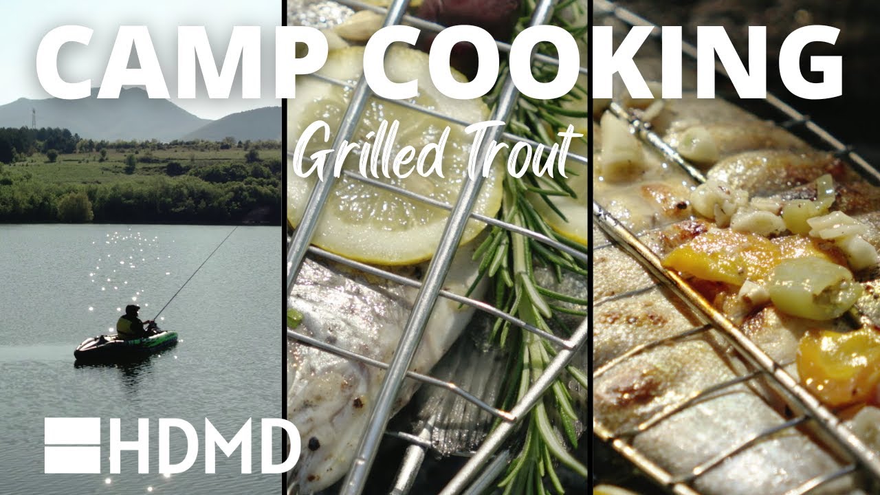 Canoe Camp Cooking, Campfire Grilled Trout | SOLO Camping ASMR - YouTube