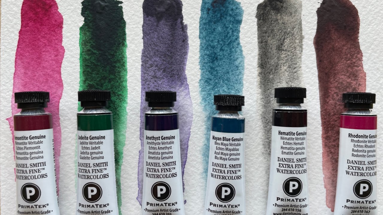 Painting with MINERALS and GEMSTONES - Daniel Smith Primatek Watercolor ...