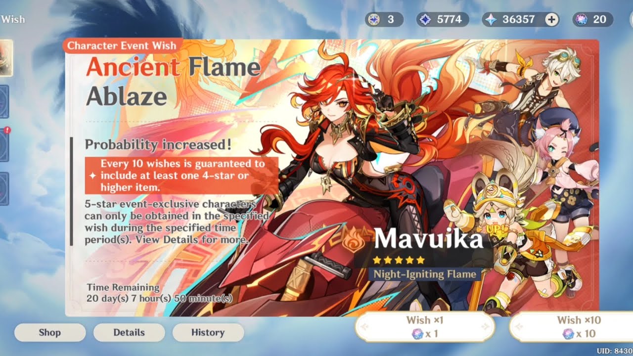 Genshin impact mavuika pull 5.3 - YouTube