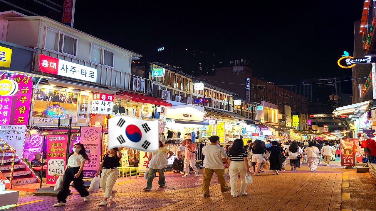 Hongdae nightlife seoul korea // Friday Nightlife Hongdae - YouTube