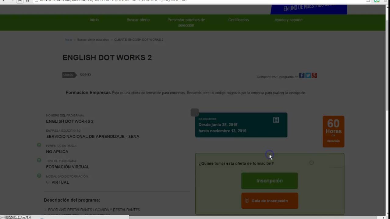 Cómo inscribirse en el Curso de inglés virtual English Dot Works 2 ...