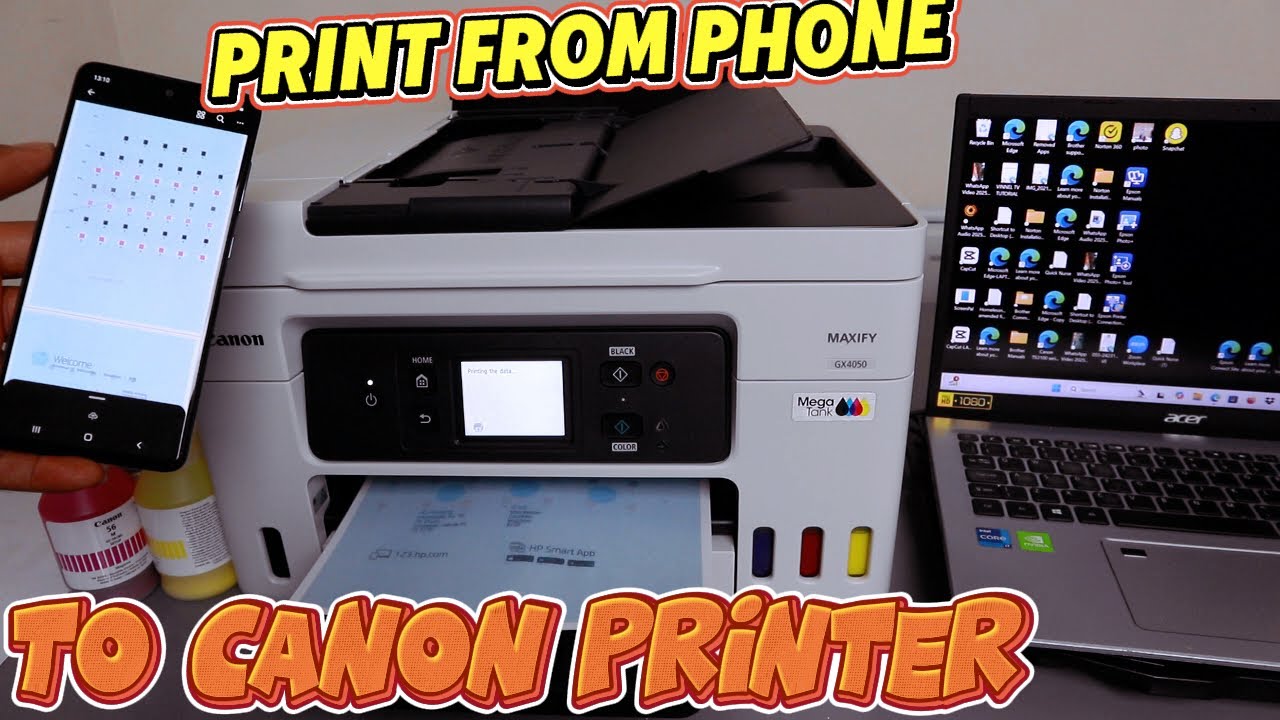 How To Print From Phone To Canon Maxify GX4050 Printer Guide! - YouTube