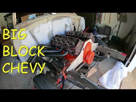 Mocking Up A Big Block Chevy In A 55 Gasser - YouTube