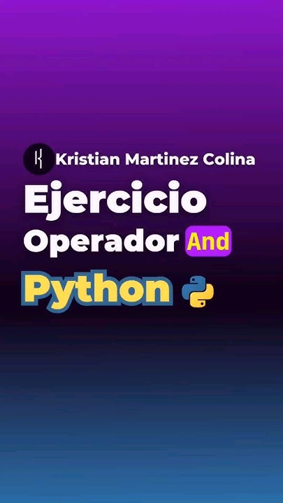 Ejemplo de And, como usar and en Python operador And en Python, aprende Python desde cero # ...
