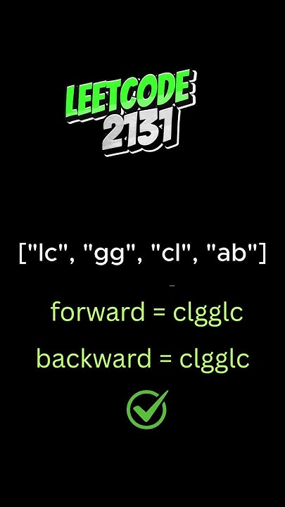 LeetCode 2131: Longest Palindrome from 2-Letter Words - YouTube