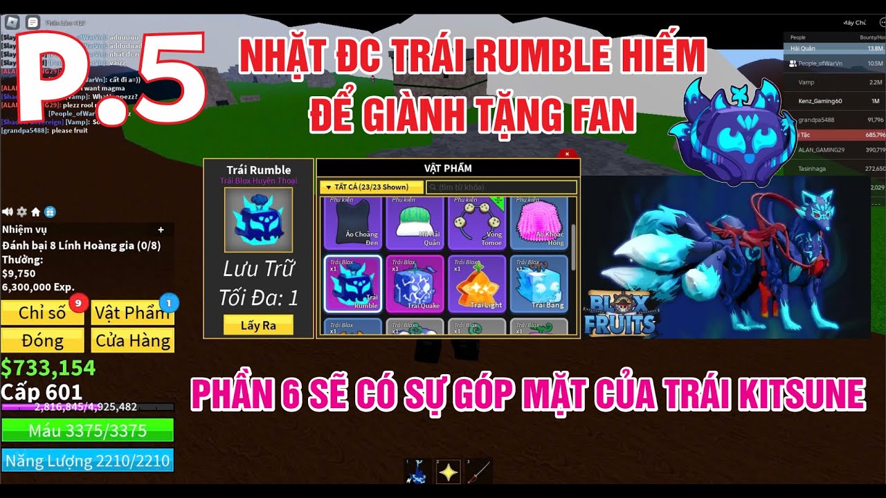P5. Hành trình cày chay từ lv 1 tới 2500 - vs sự xuất hiện của trái ...