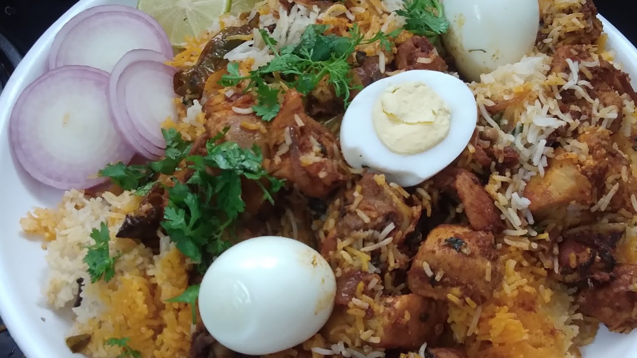 Chicken Fry Piece Biryani - YouTube