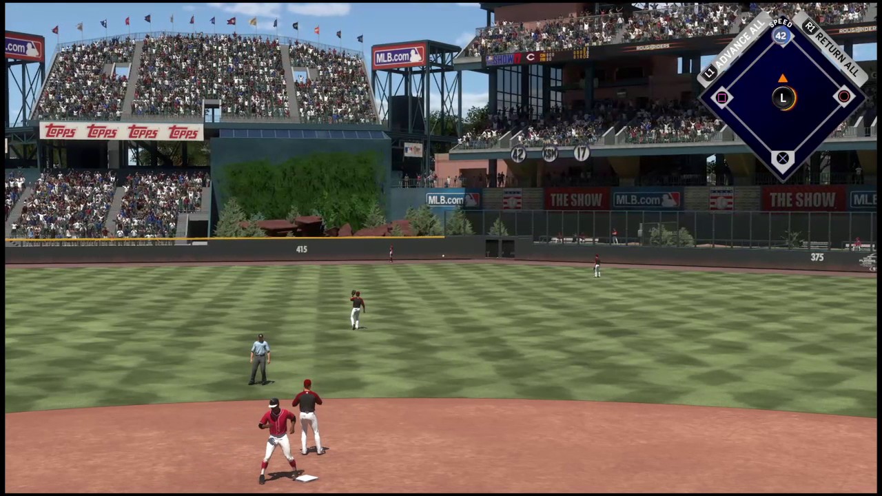 Rounding the bases on an error in MLB® The Show - YouTube