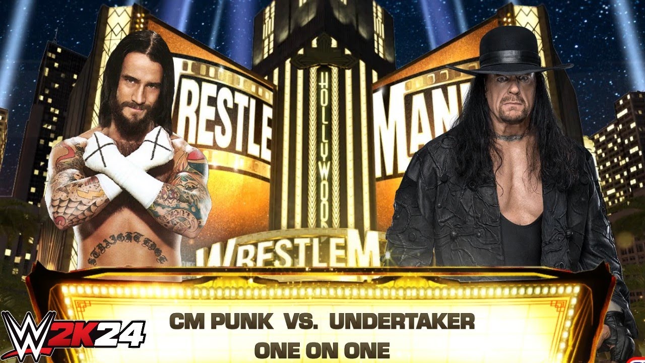 Wwe2k24 - Cm Punk vs Undertaker | Wrestlemania Goes Hollywood - YouTube