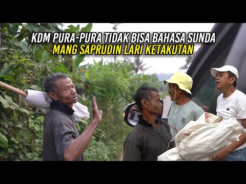KDM PURA-PURA TIDAK BISA BAHASA SUNDA | MANG SAPRUDIN LARI KETAKUTAN