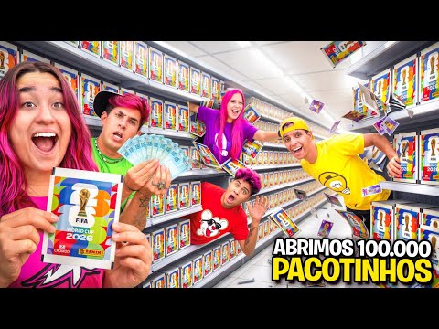ABRIMOS 100.000 PACOTINHOS DE FIGURINHAS DA COPA DO MUNDO *Achamos todas as raras ?