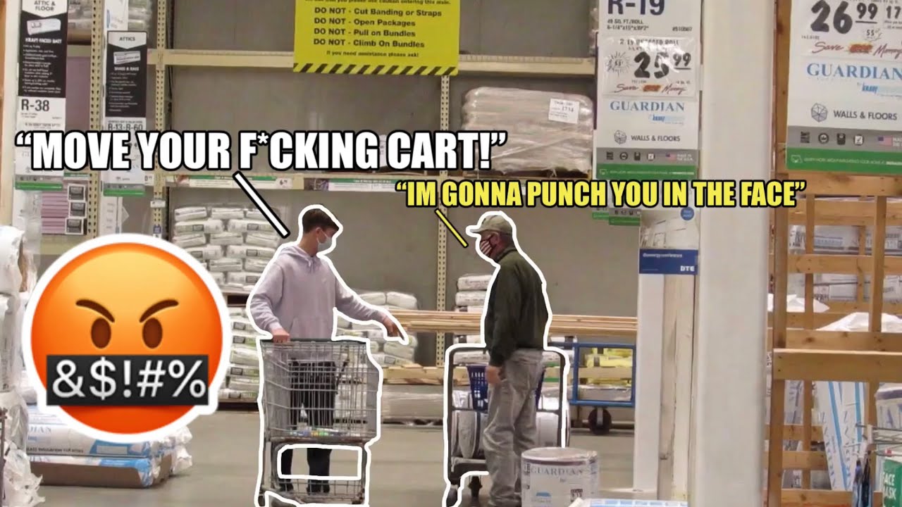 Bumping into peoples carts prank! - YouTube