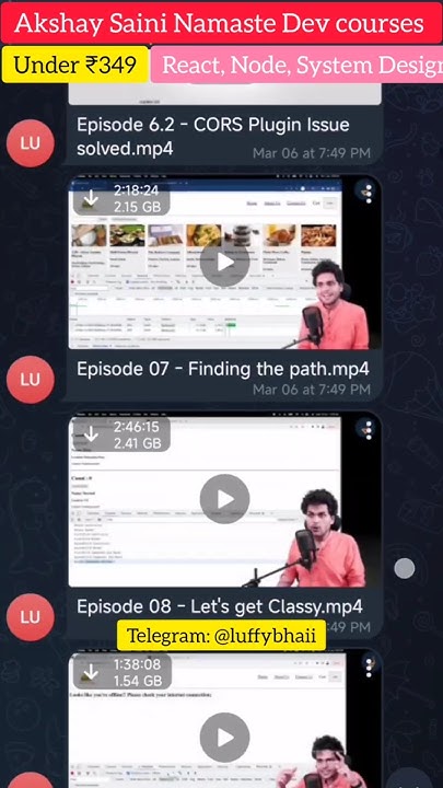 akshay saini namaste react free, namaste node js free, namaste frontend system design #shorts ...