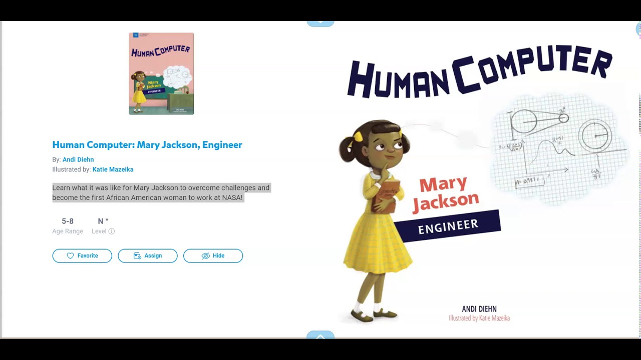 Human Computer: Mary Jackson, Engineer- GWCES Teacher Read Aloud - YouTube