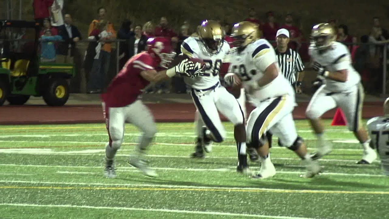 Marcus McElroy Runs up the Middle with Moves Regis vs Mullen Football ...
