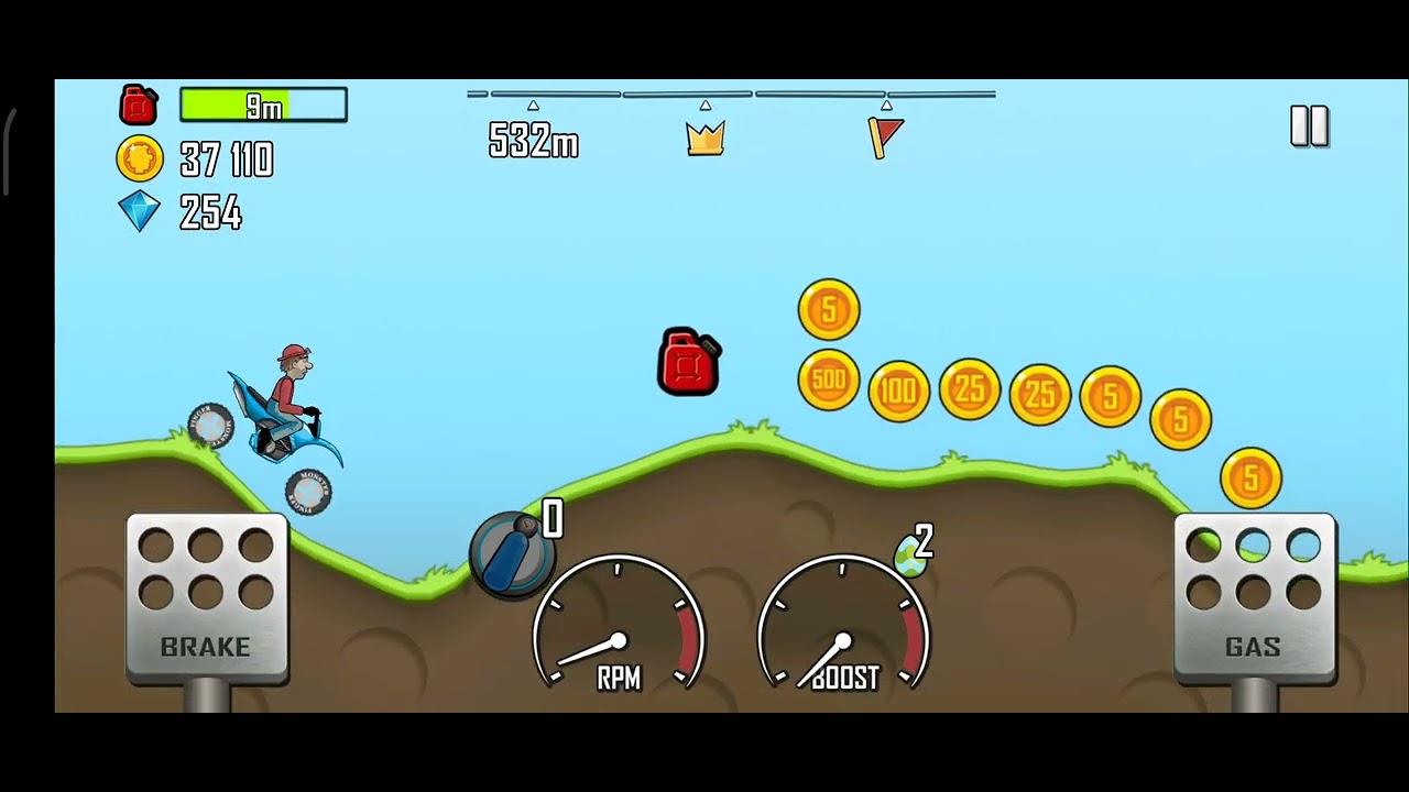 HILL CLIMB RACING - MOTORCYCLE - YouTube