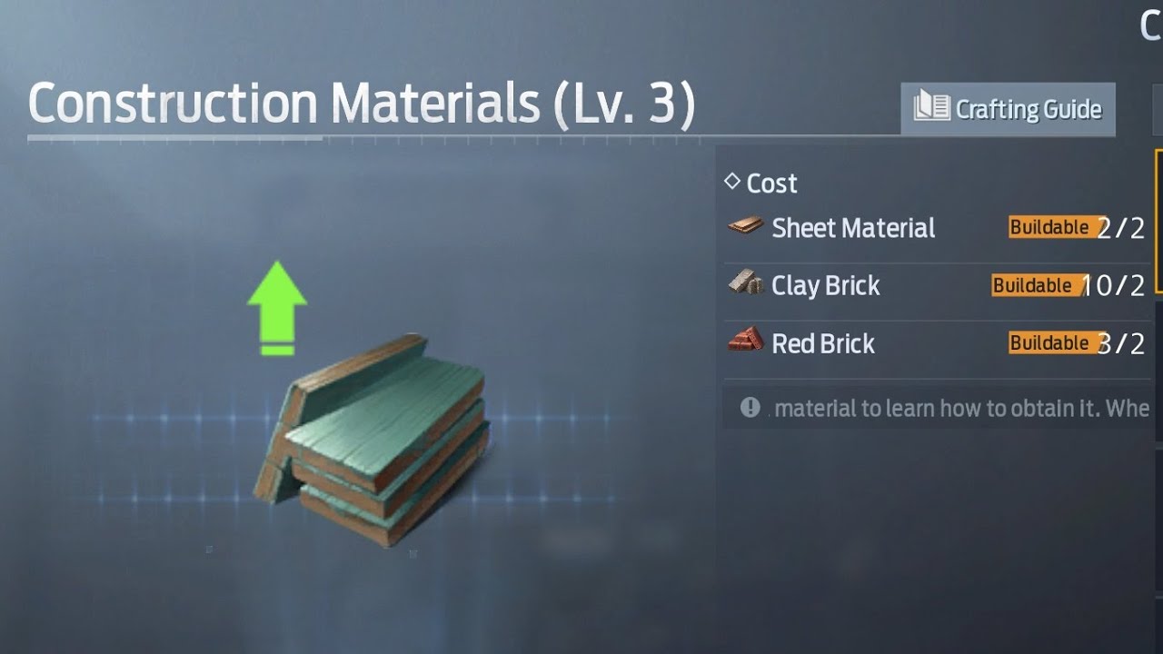 UNDAWN - Craft level 3 Construction Material [Adventure Guide] - YouTube