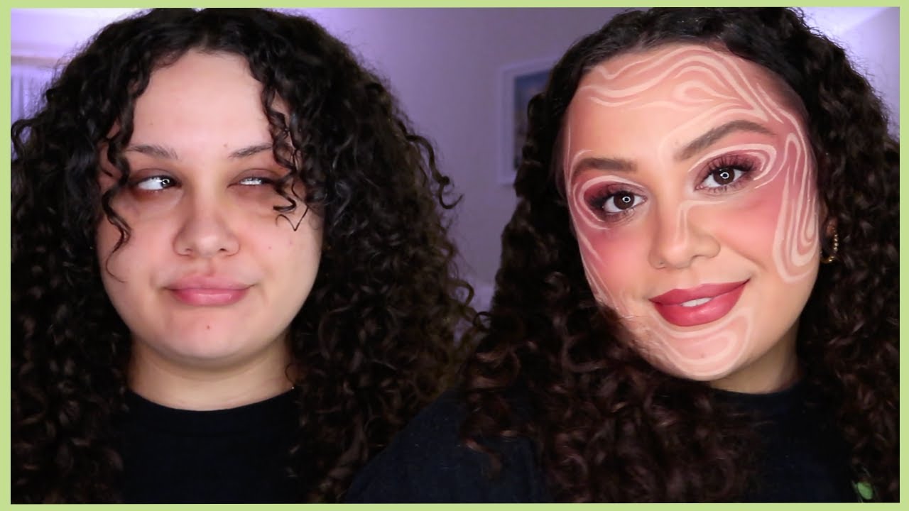 Swirly Twirly Makeup Look 🌀 (I Used Concealer on TOP of My Makeup For ...