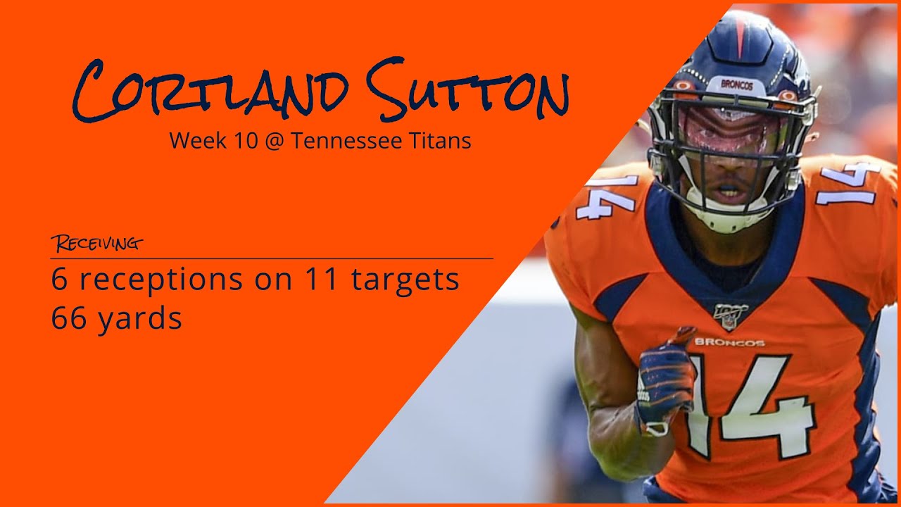 Courtland Sutton WR Denver Broncos | Every target and catch | 2022 | Week 10 @ Tennessee Titans ...