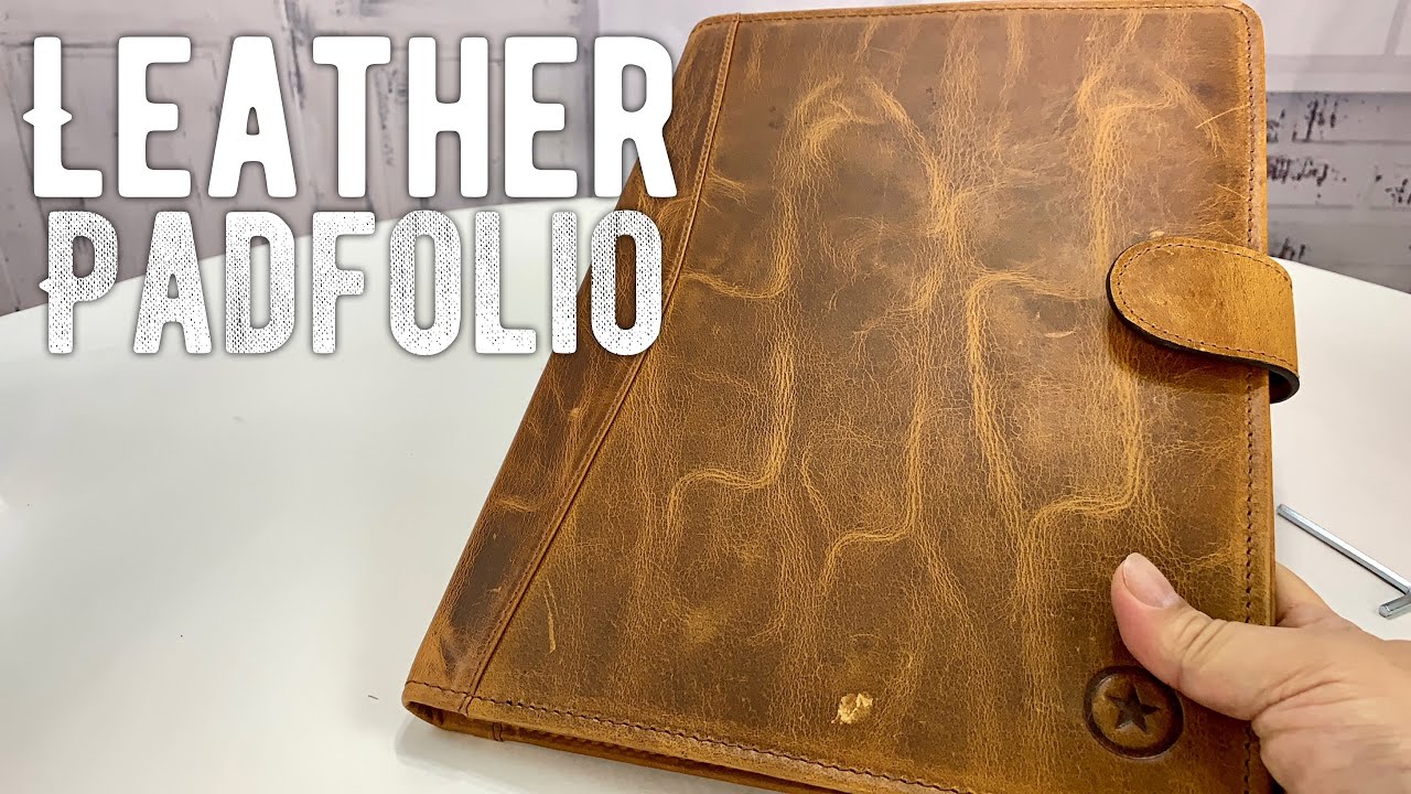 Leather Padfolio with Magnetic Clasp by Aaron Leather Review - YouTube