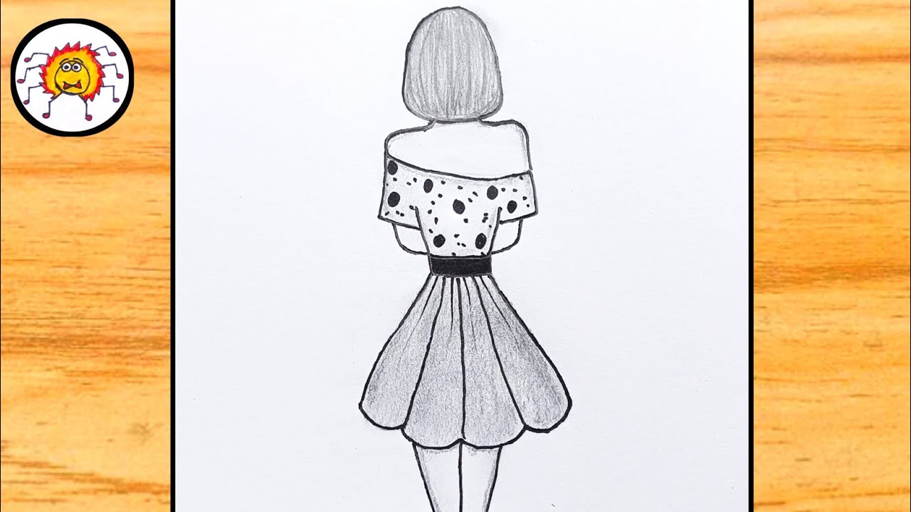 How to draw a girl Backside || Girl drawing easy step by step ...
