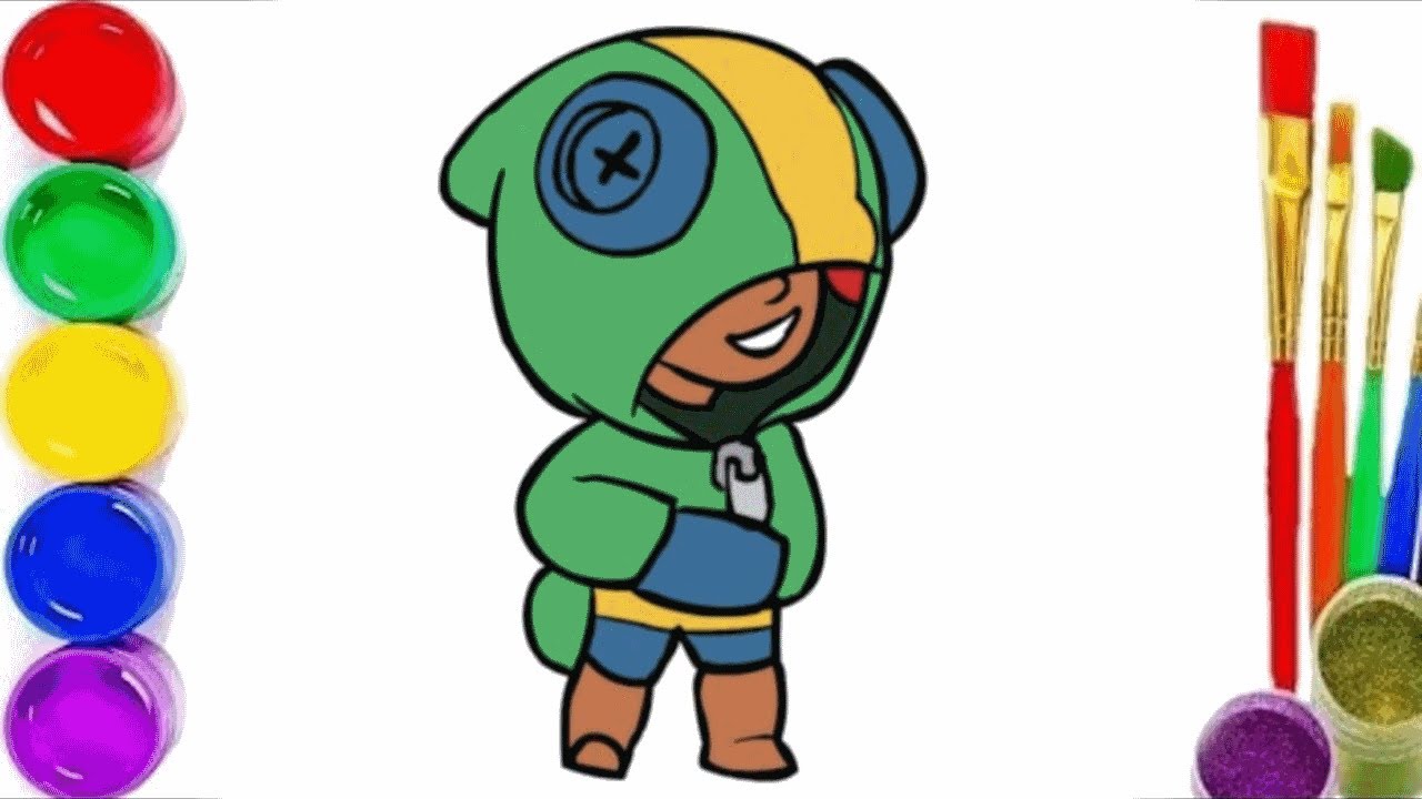 How to Draw Leon Brawler | Brawl Stars Easy Drawing | Step-by-step ...