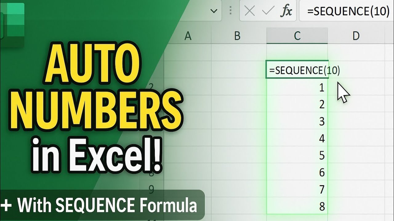 Excel SEQUENCE Hack for Student Numbers! 🧮 | Excel 365 & 2021 Tutorial ...