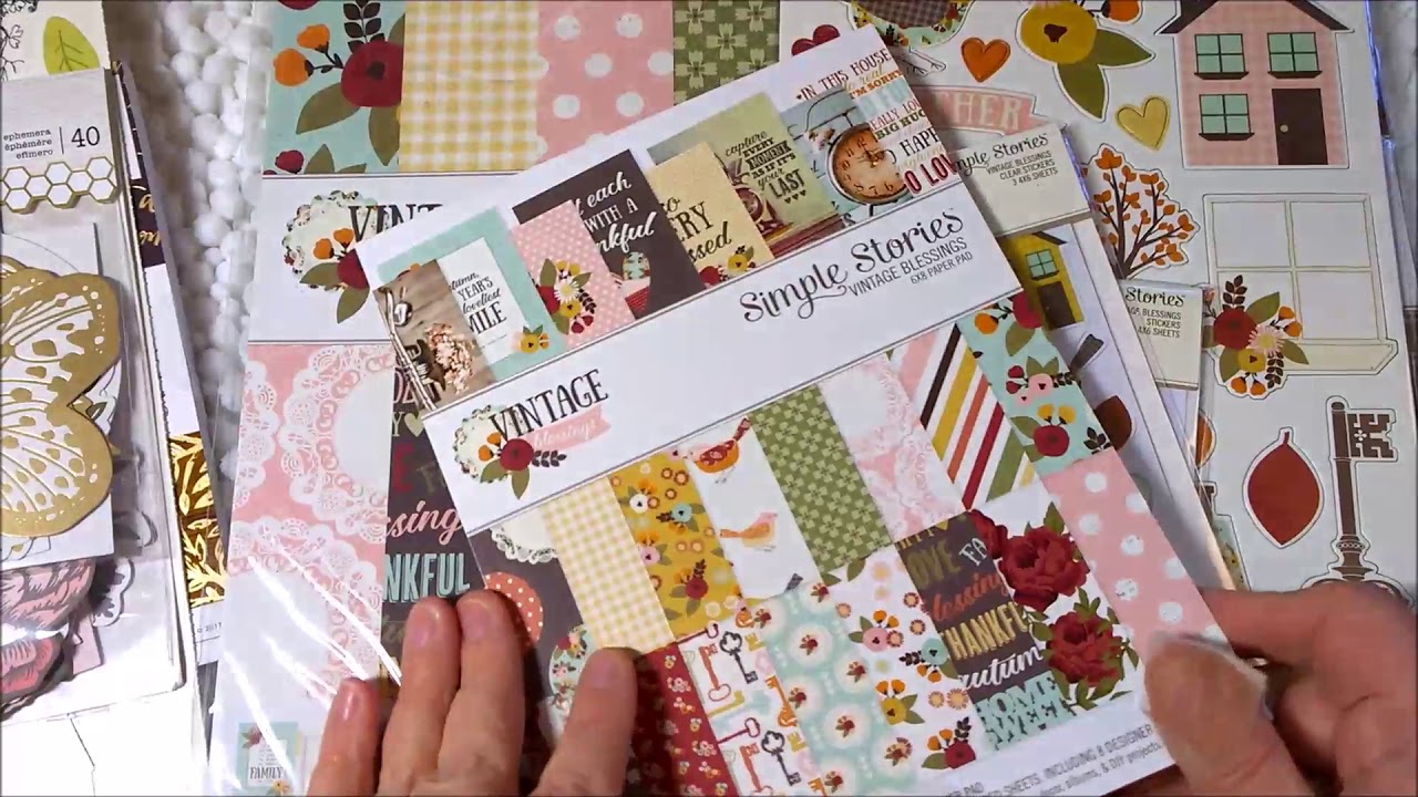 New Fall Paper Line from Simple Stories....Vintage and Gorgeous! - YouTube