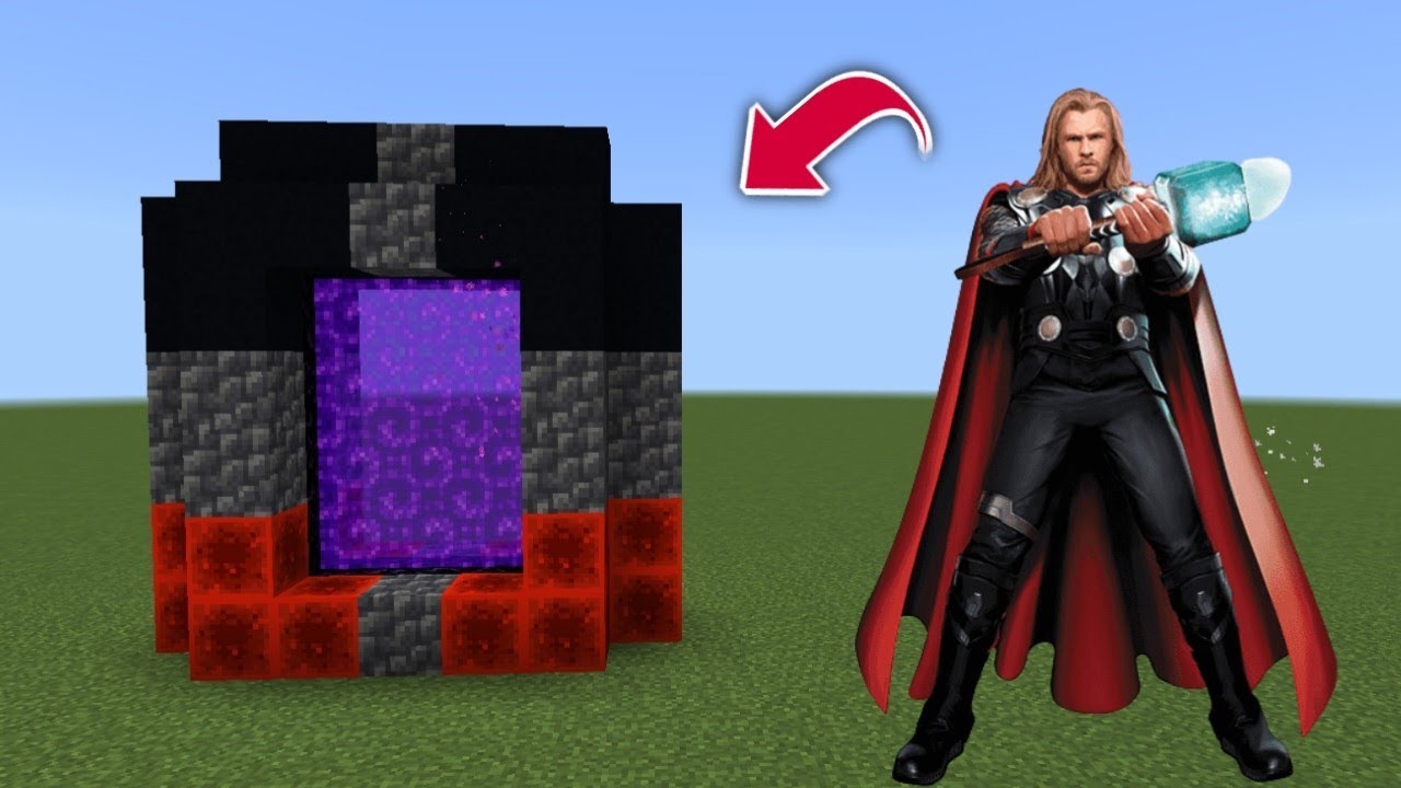 Membuat Portal Thor ~ Minecraft PE - YouTube