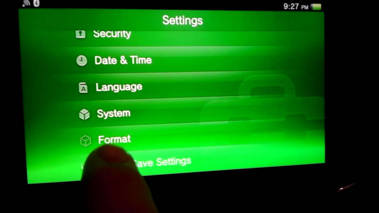 Playstation Vita showing Settings - YouTube