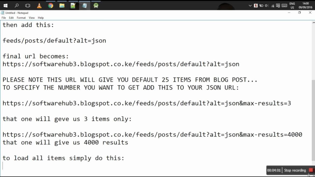 How to Access Json Feed for any Google Blogger - YouTube