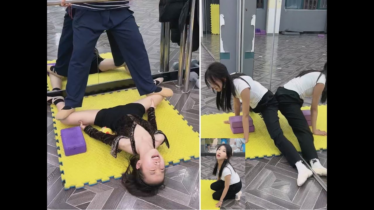 Chinese girl dance flexibility training. Painful and happy. xch - YouTube