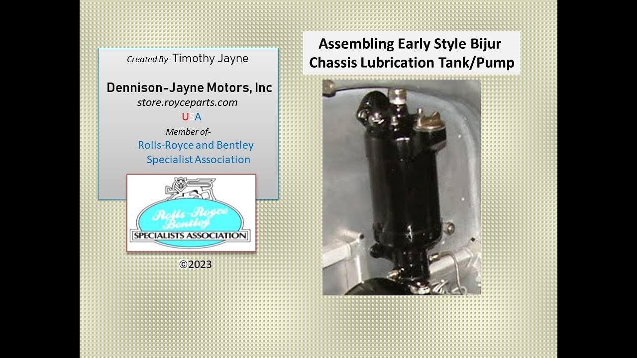 Bijur Pump Assembling, Early Style - YouTube