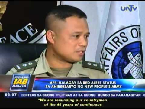 AFP, ilalagay sa red alert status sa anibersaryo ng New People’s Army ...