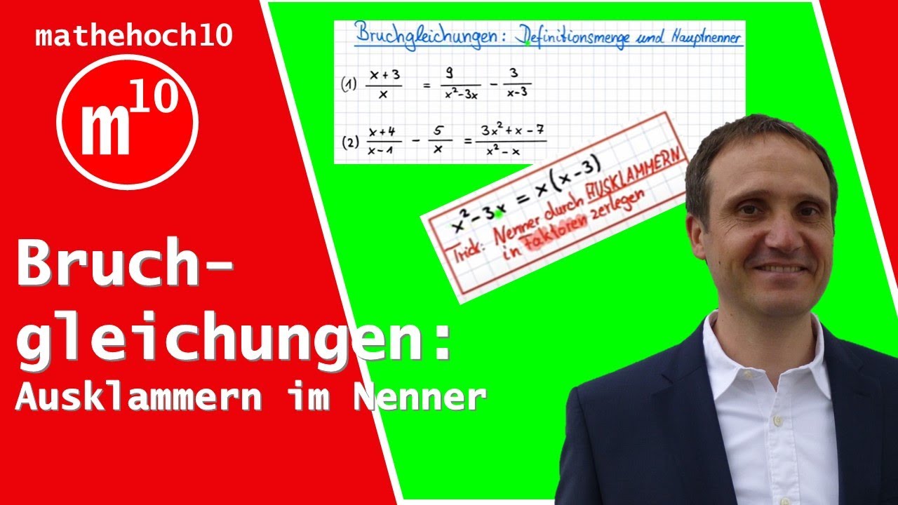 Bruchgleichungen: Definitionsmenge & Hauptnenner bestimmen I ...