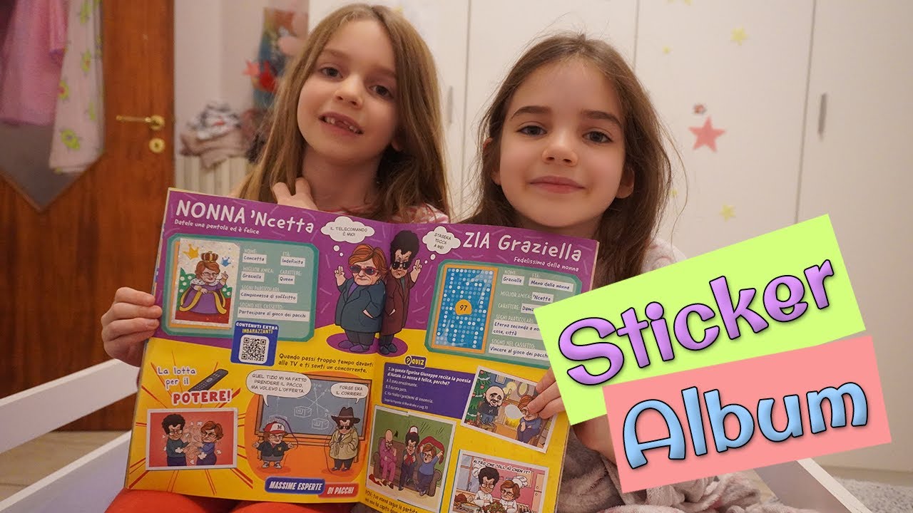 Annalora's Family play with a Sticker Album - YouTube