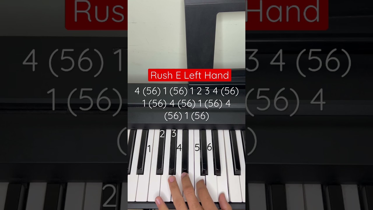 How to play Rush E | Left hand piano tutorial - YouTube